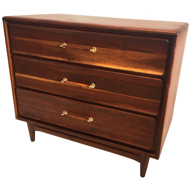 Beautiful American Mid-Century Modern Solid Walnut Small Dresser For ...