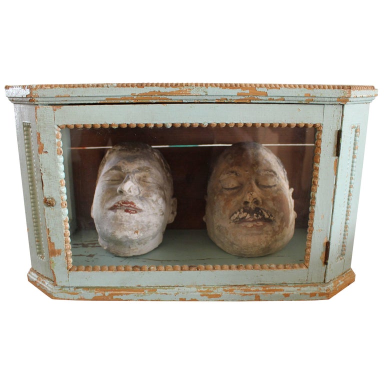 Italian Antique Cast Gypsum Death Masks Set of Five For Sale at 1stDibs