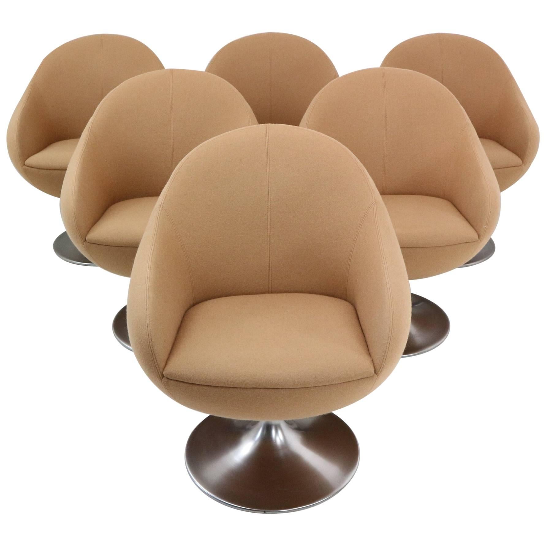 Set of six Swivel Armchairs 'Comet' by B. Johanson, 1960s at 1stDibs