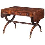 Regency Period Mahogany Sofa Table with Lion Mask Handles at 1stDibs
