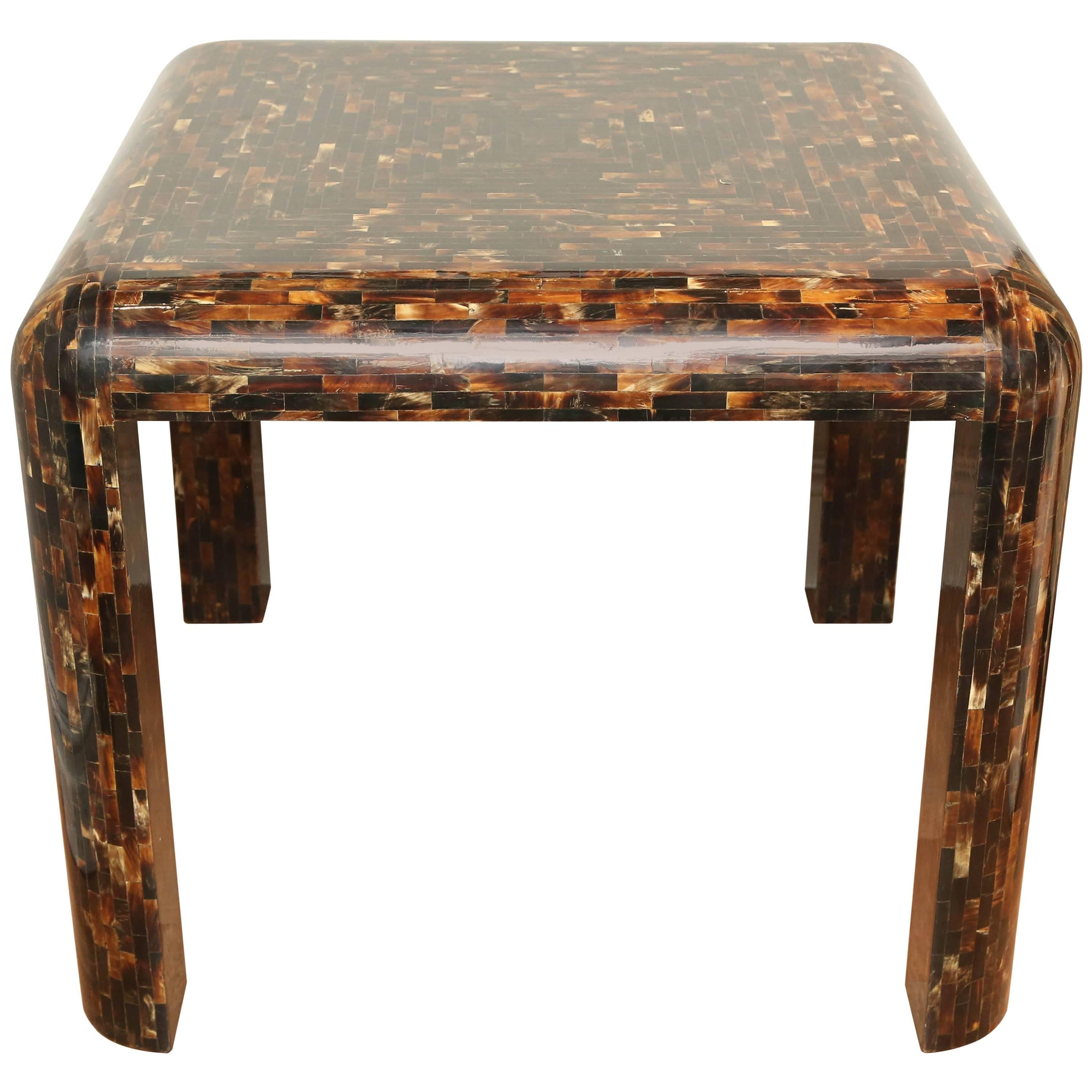 Pen Shell Game Table in the Style of Karl Springer at 1stDibs ...