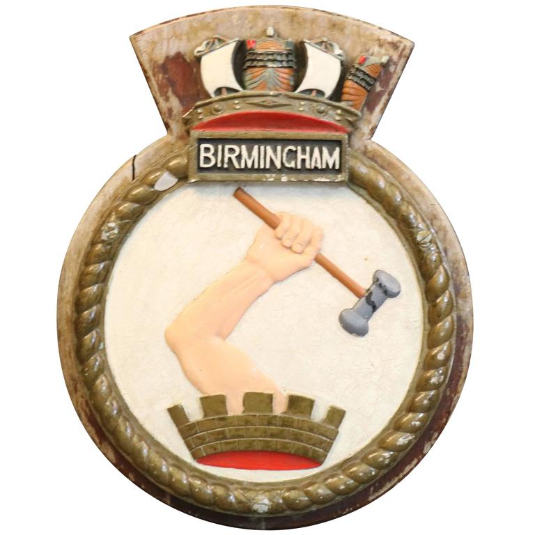 Ship's Badge from "Hms Birmingham" at 1stDibs