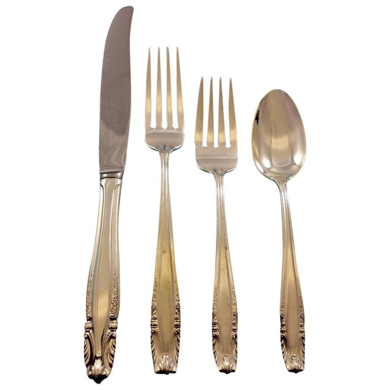 Stradivari by Wallace Sterling Silver Flatware Set for 12 Service 48 ...