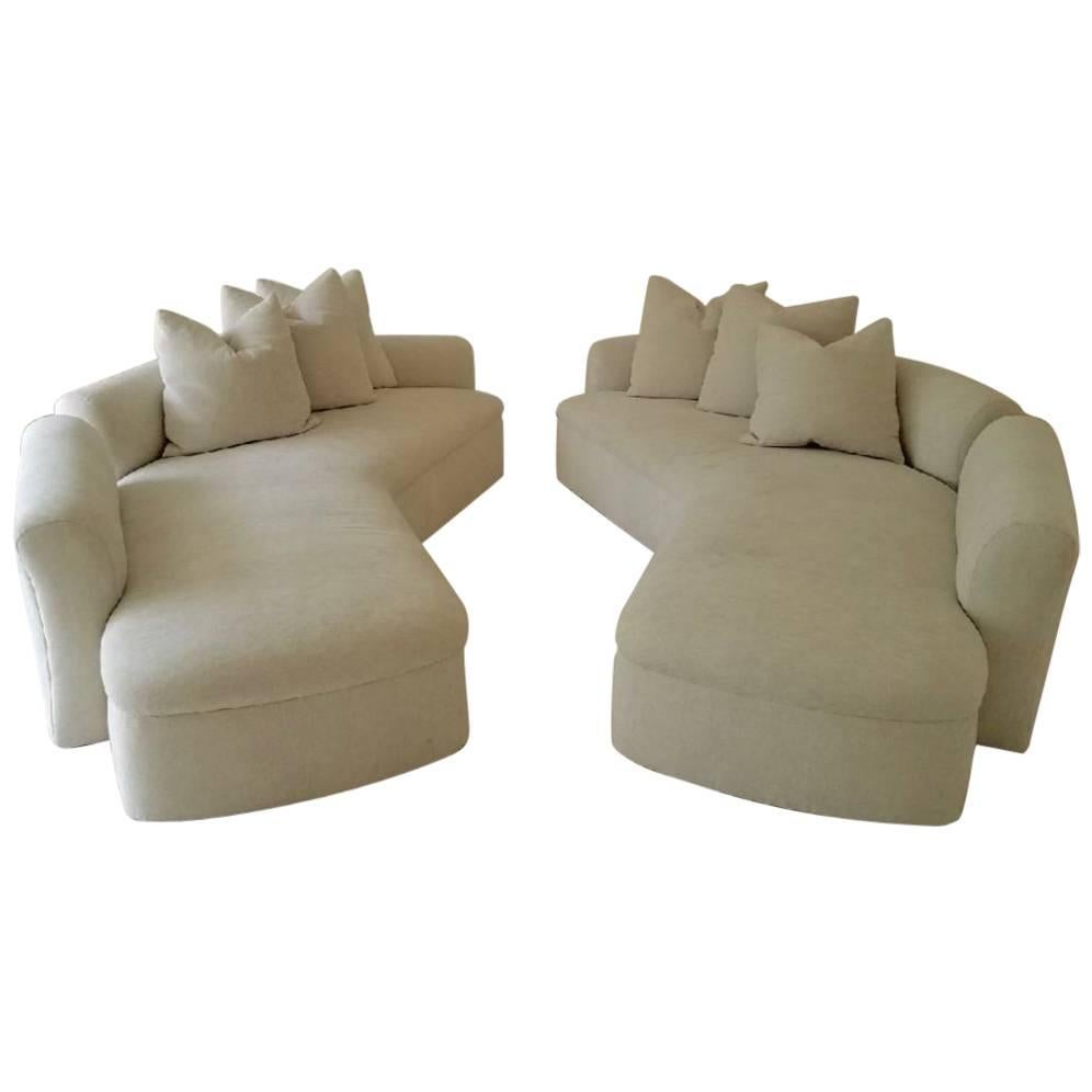 Pair of Stunning Custom 1983 Michael Taylor Designed Sofas Published in ...