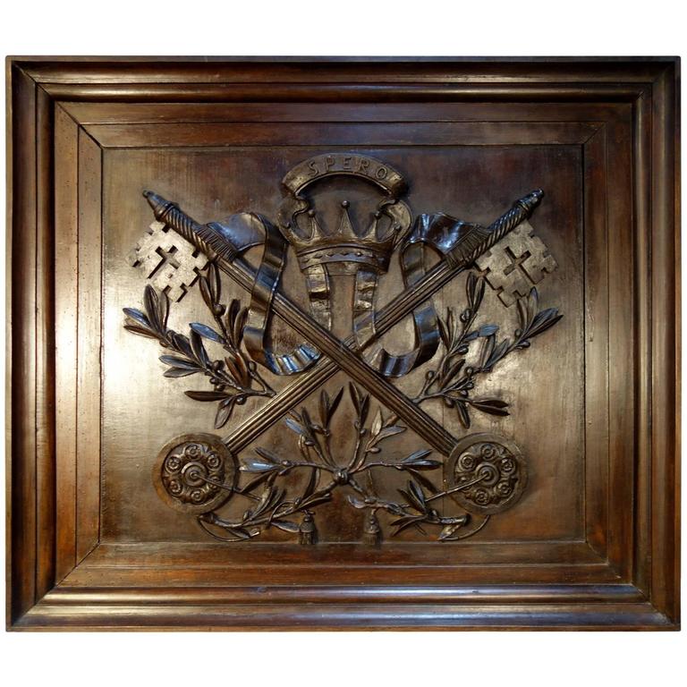 Early 19th Century, Italian Renaissance Style "Spero" Family Crest at ...