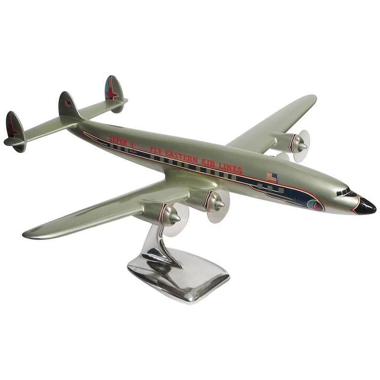 Eastern Airlines Painted Metal Constellation Airplane Desk Model at ...