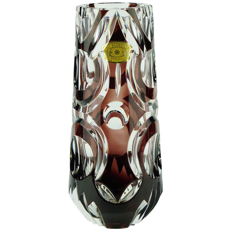 Monumental Val St. Lambert Handblown Crystal Art Deco Vase For Sale at ... Monumental Val St. Lambert Handblown Crystal Art Deco Vase For Sale at ...