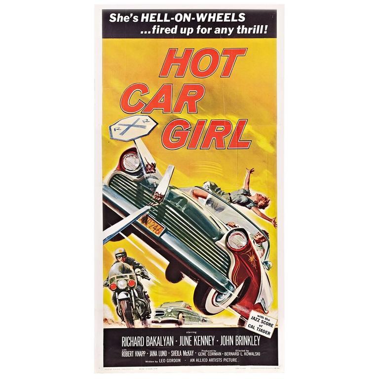 "Hot Car Girl" Film Poster, 1958 For Sale at 1stdibs