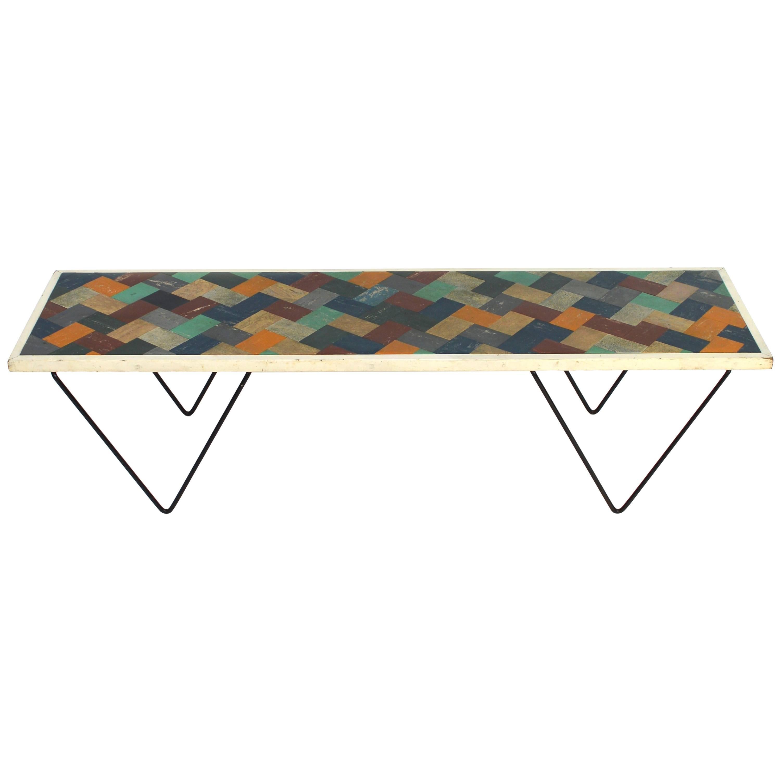 Coffee Table with Top of Zebra Skin at 1stDibs