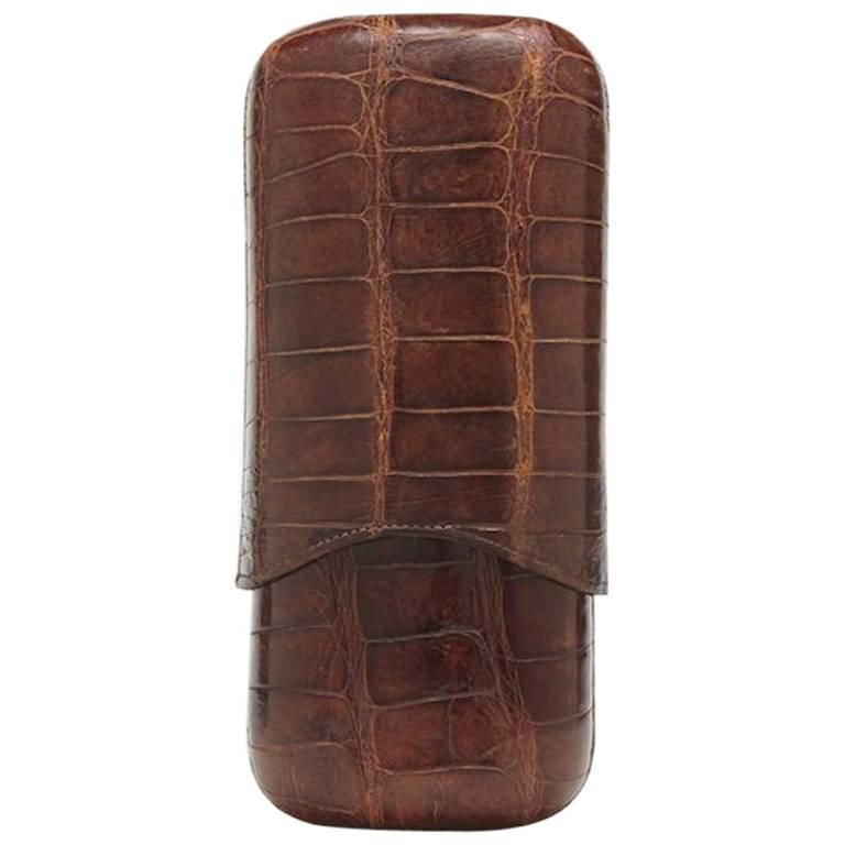 Alligator Cigar Case at 1stDibs | cigar cases for sale, alligator ...