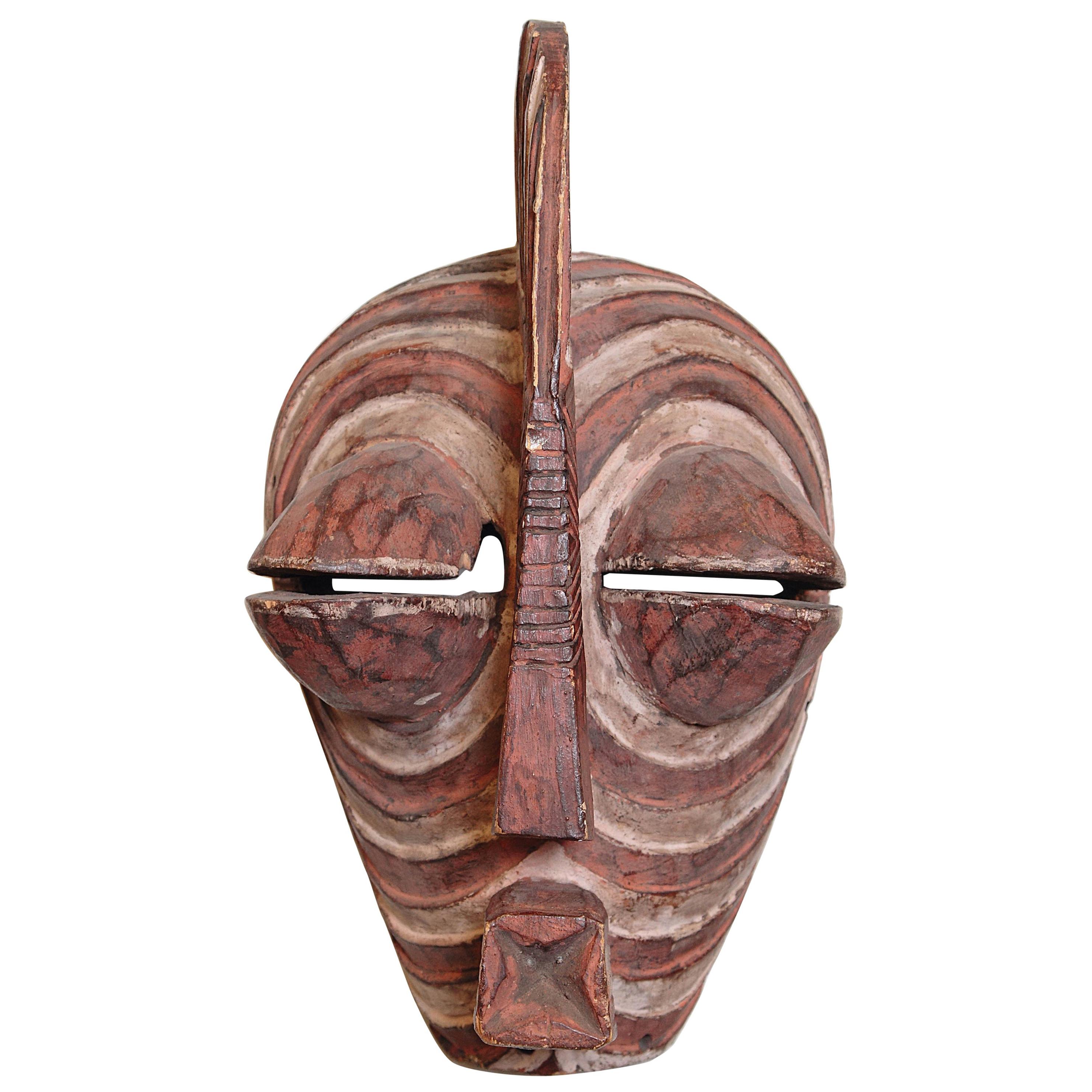 Bamileke Horned Tribal Mask from Cameroon, Africa at 1stDibs