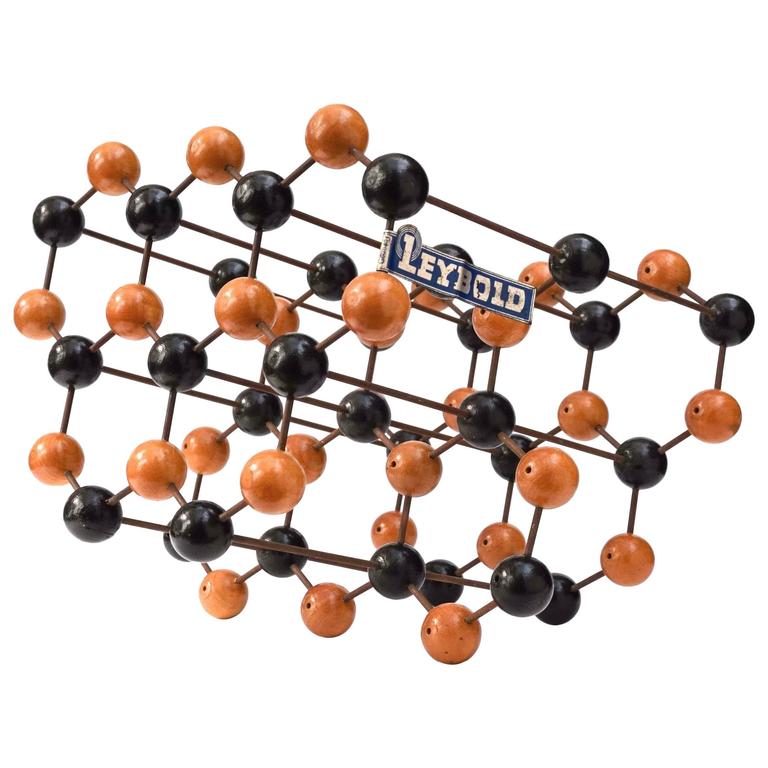 Early 20th Century Educational Leybold Molecular Model Graphite ...