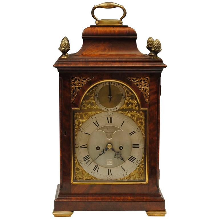 18th Century Mahogany Bracket Clock at 1stDibs