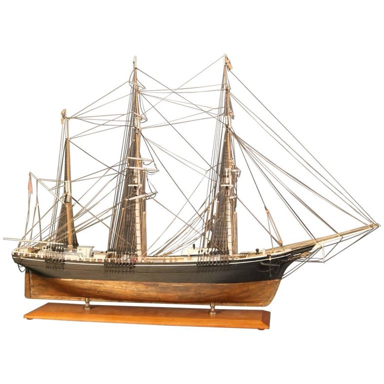 19th Century Sailing Barque by Hitchcock at 1stDibs