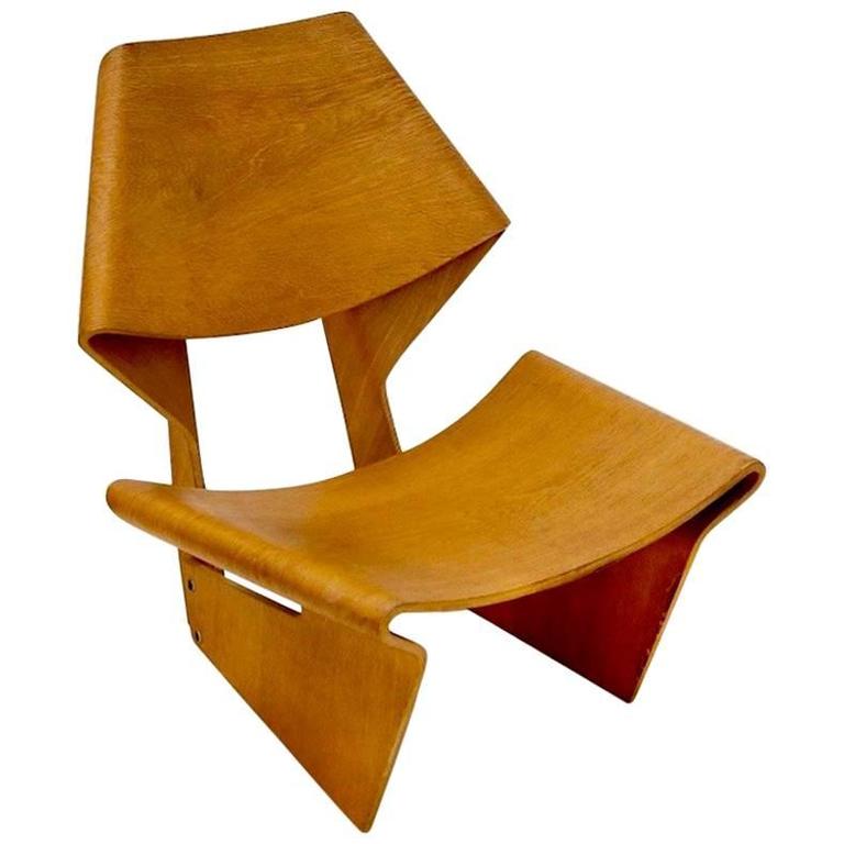 Ultra Rare Laminated Chair by Grete Jalk at 1stDibs | laminated chairs
