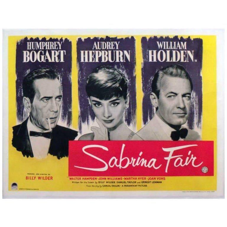 "Sabrina" Poster, 1954 For Sale at 1stDibs