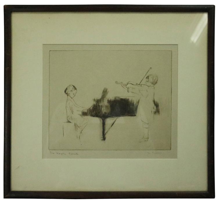 Antique Dry Point Etching Artist's Proof by M. Ryerson "The Hayden ...