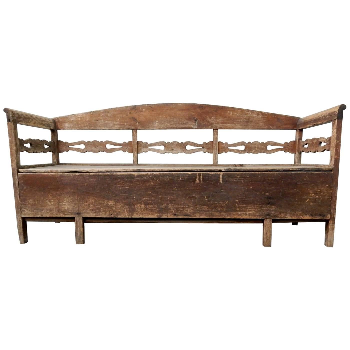 Antique Primitive Trundle Daybed Bench, Sweden, 1800s at 1stDibs ...