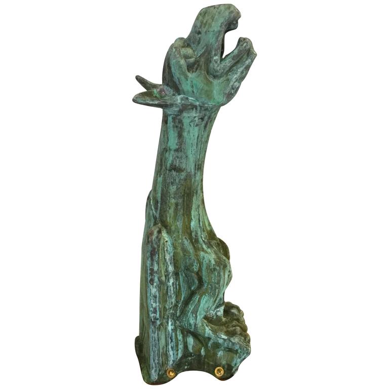 Architectural Gargoyle Copper Verdigris, circa 1890 at 1stDibs