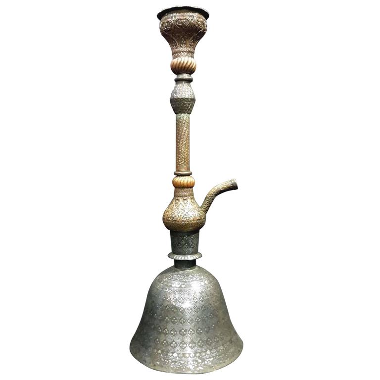 Antique Middle Eastern Islamic Mughal Hookah, 19th Century at 1stDibs