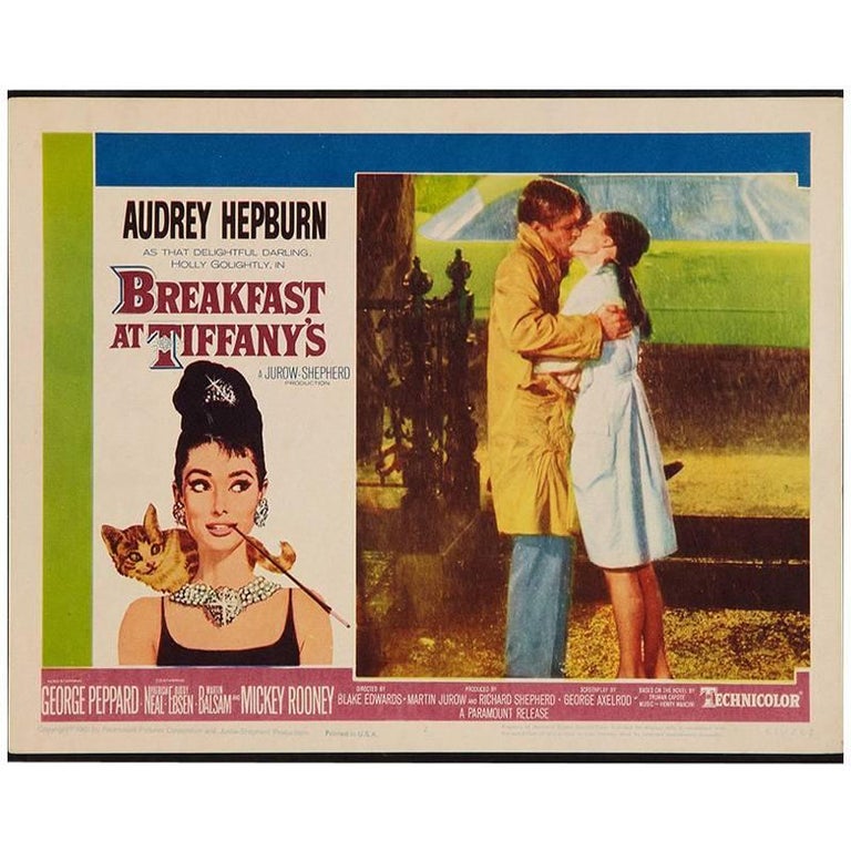 "Breakfast At Tiffany's" Film Poster, 1961 For Sale at 1stDibs