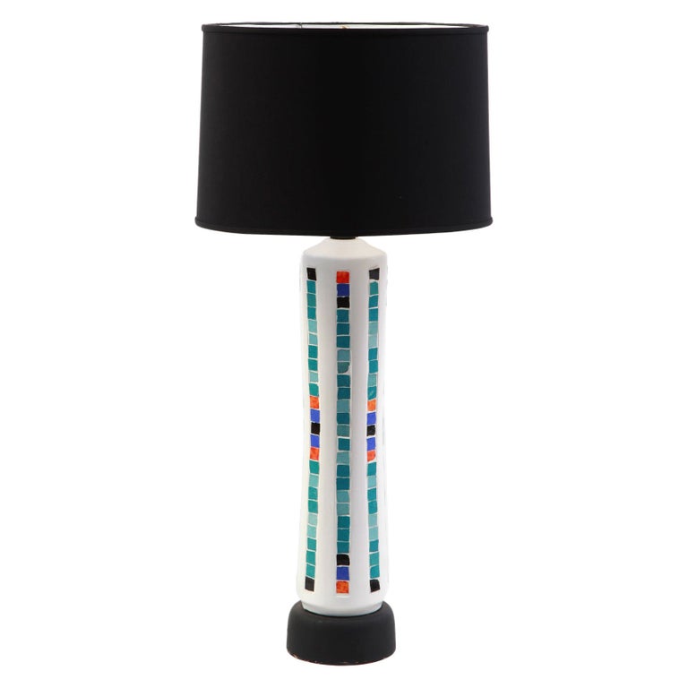 1960s Large Scale Mosaic Table Lamp For Sale at 1stDibs