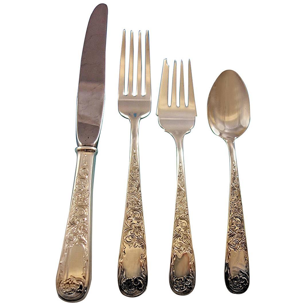 Old Maryland Engraved by Kirk Sterling Silver Flatware Set Service G ...