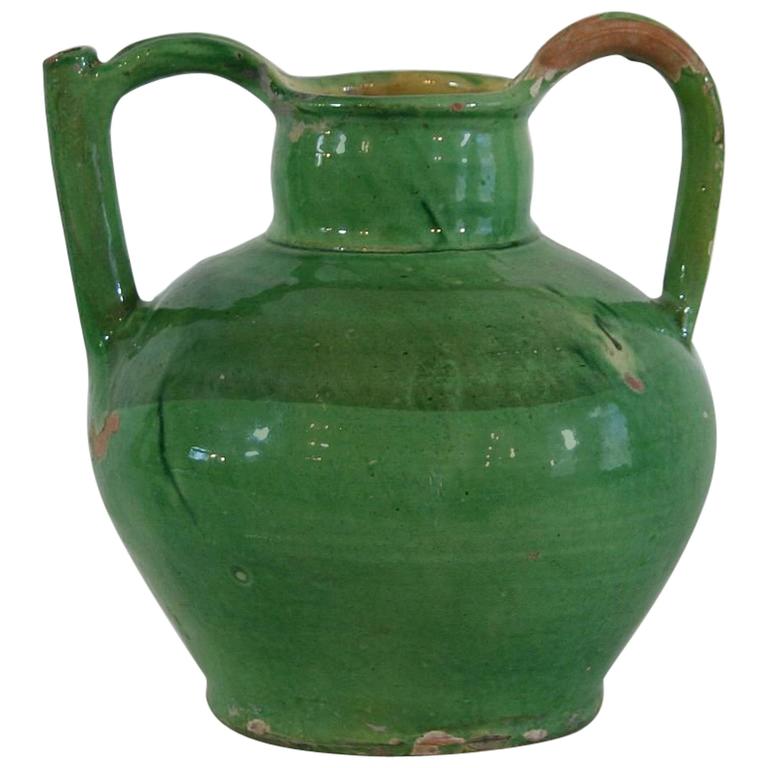 19th Century French Terracotta Jug or Water Cruche at 1stDibs
