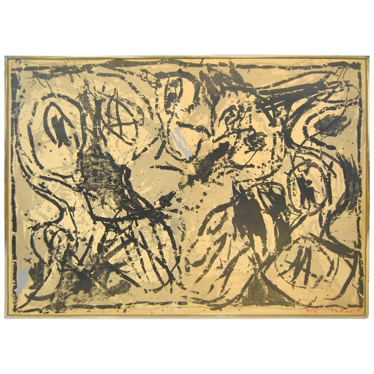 "Macro" Signed and Numbered 2/35 Litho by Pierre Alechinsky, 1967 at ...