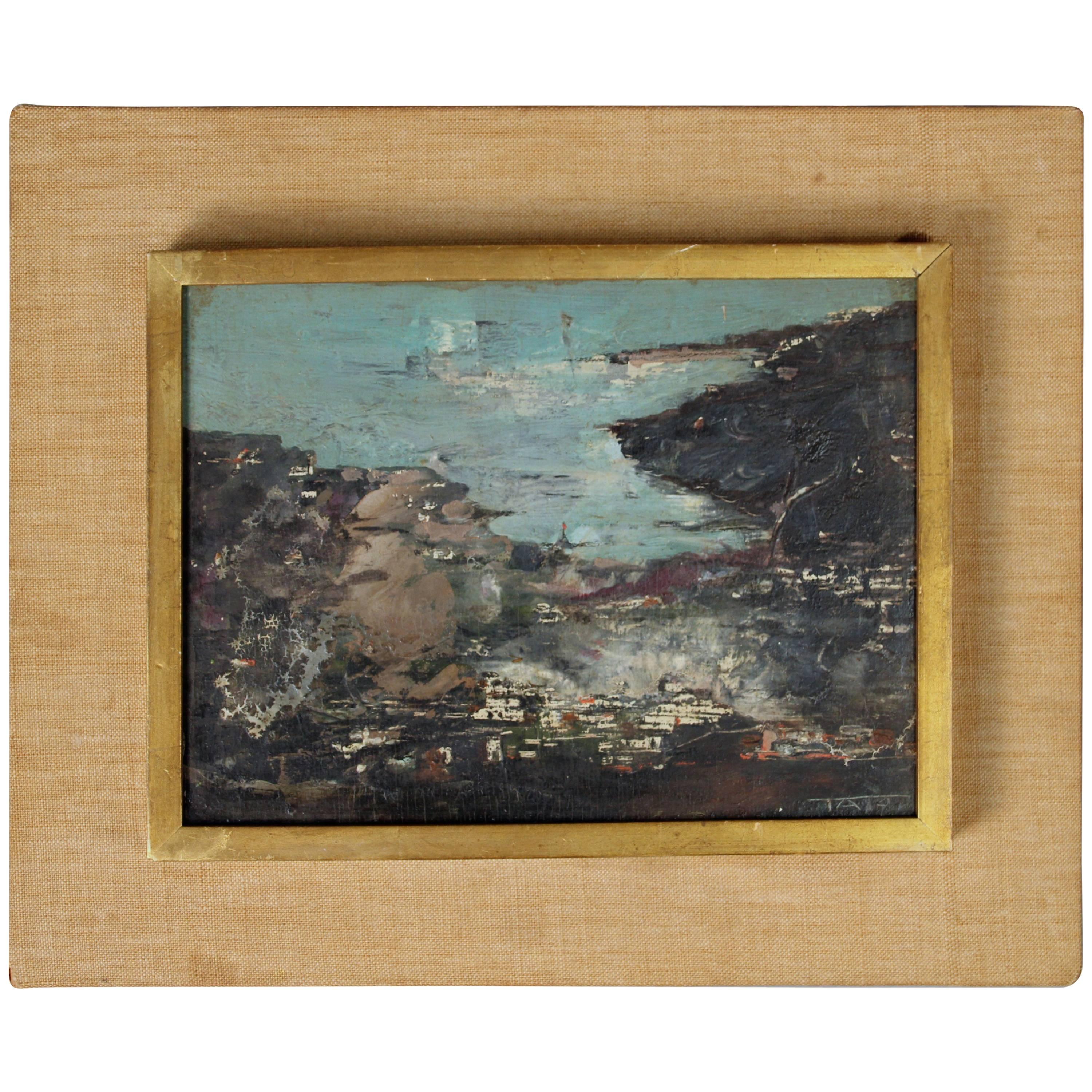 Oil Painting, Guglielmo Tato Sansoni Sestri Levante Notturno For Sale ...
