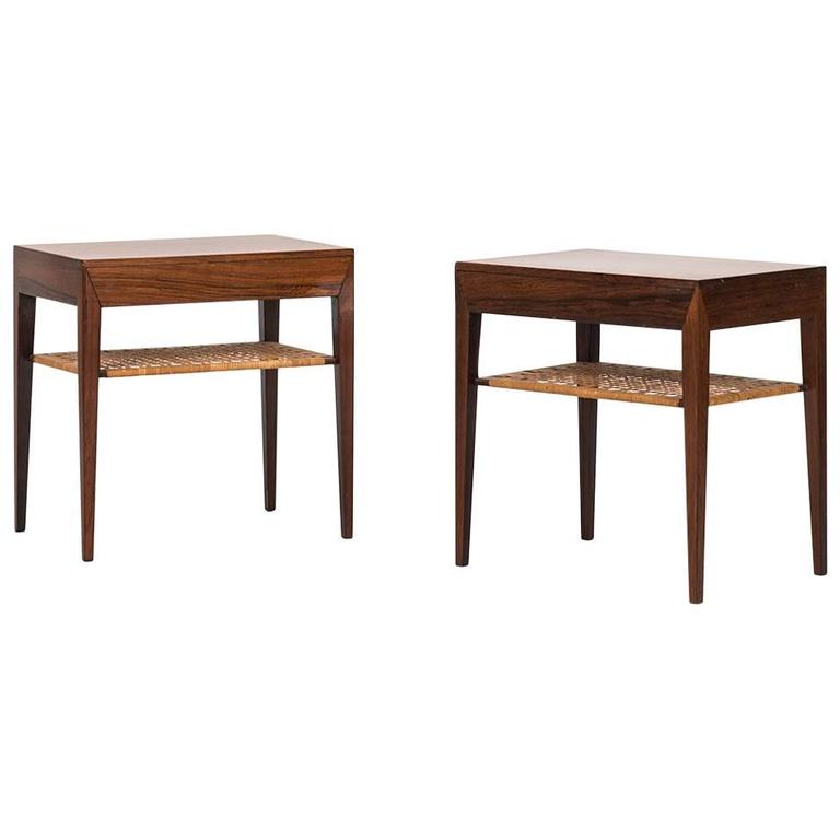 Severin Hansen Bedside Tables by Haslev Møbelsnedkeri in Denmark at 1stDibs