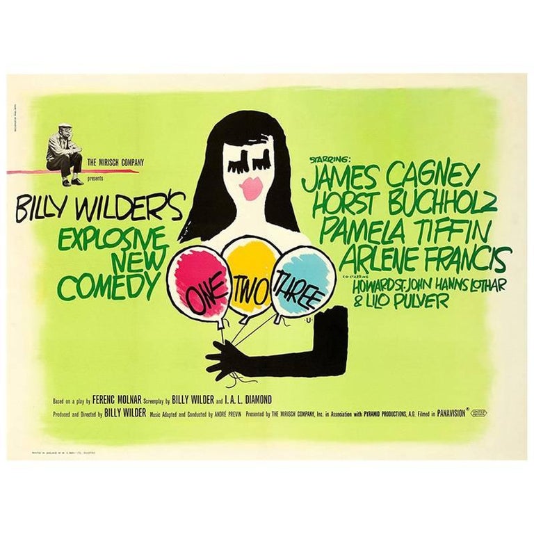 "One, Two, Three" Film Poster, 1961 For Sale at 1stDibs