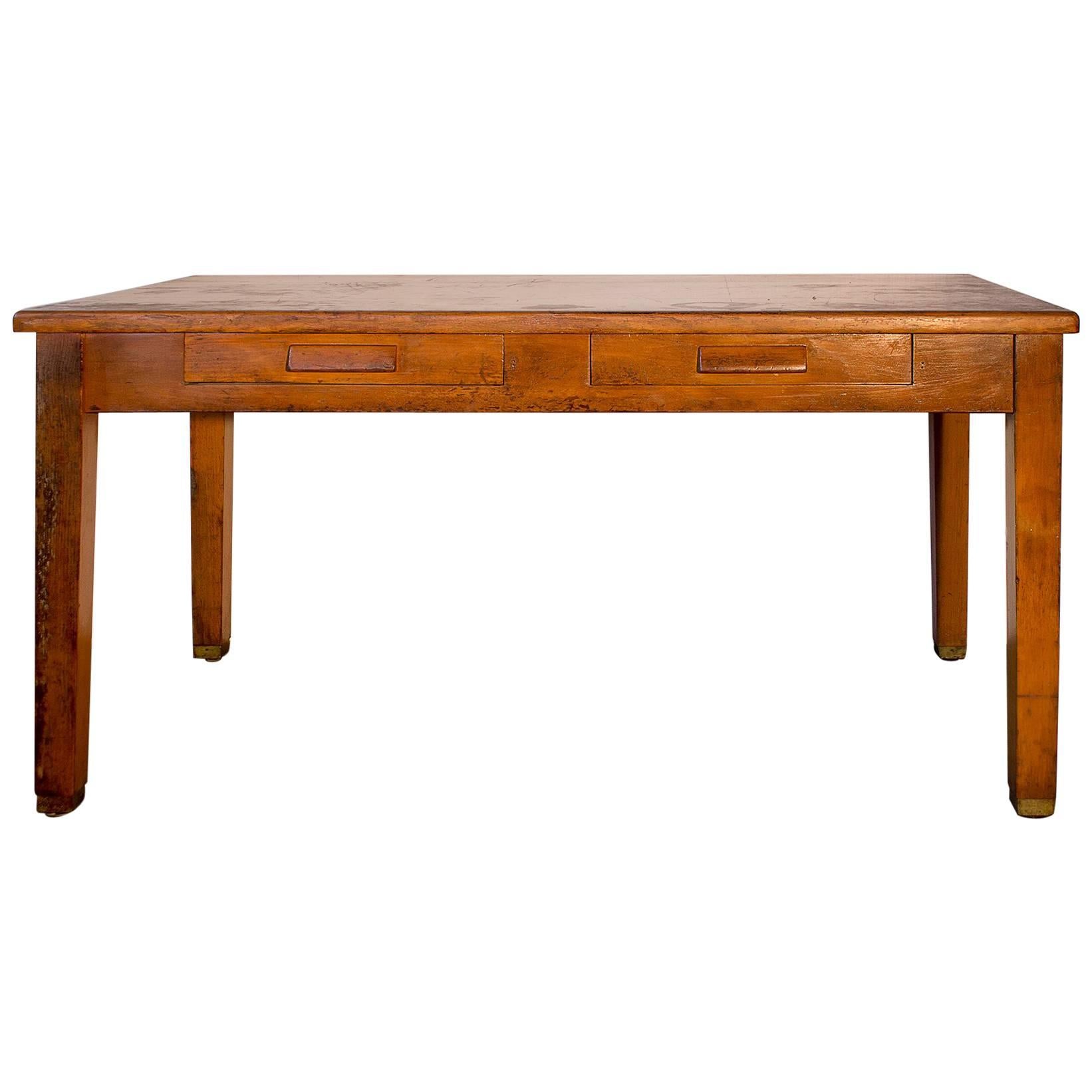 Antique Craftsman Library Table at 1stDibs