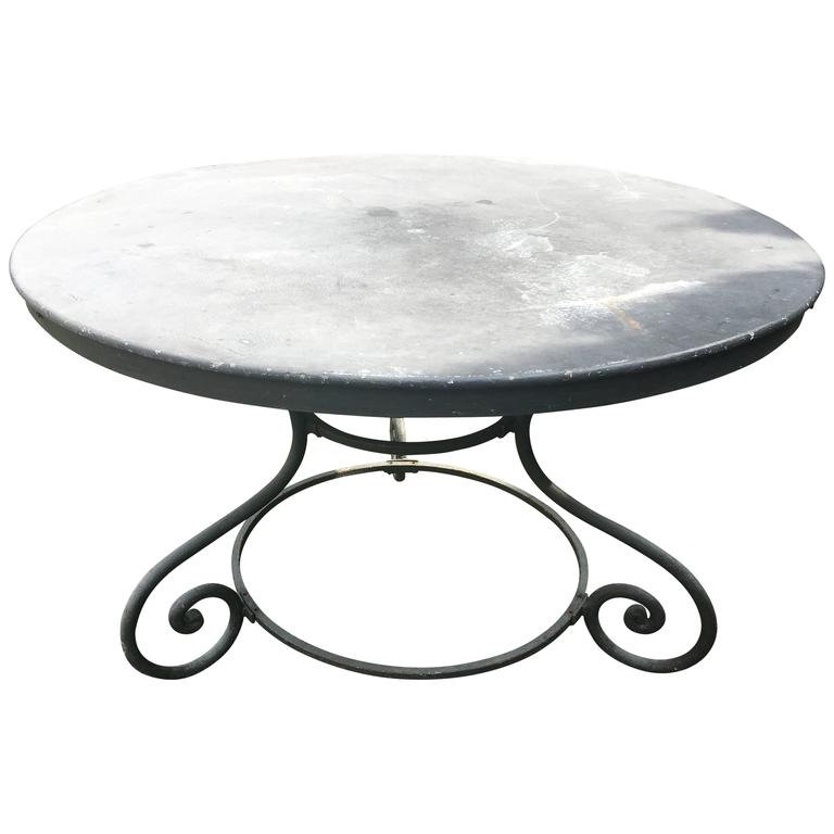 Charming Round French Iron Dining Table at 1stDibs