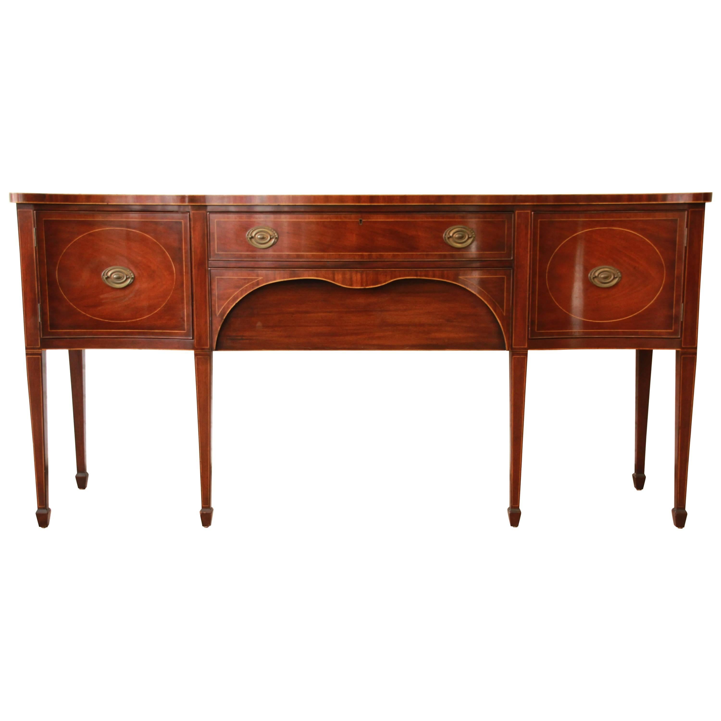 Antique English Hepplewhite Mahogany Buffet Sideboard at 1stdibs
