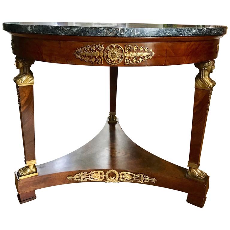 Empire Marble Top Center Table at 1stDibs