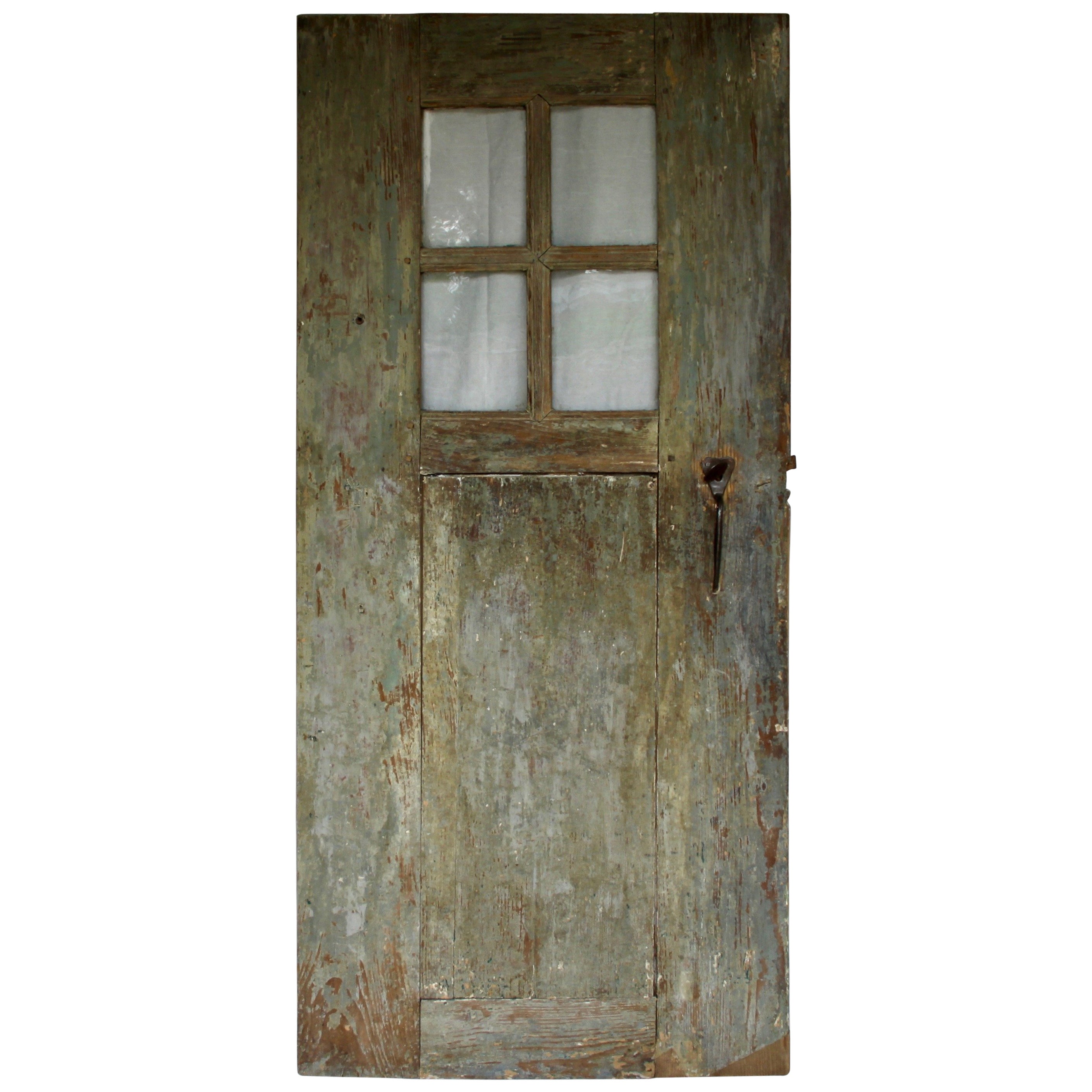 Early Victorian Entry Door Pair with Original Hardware and Etched Glass ...