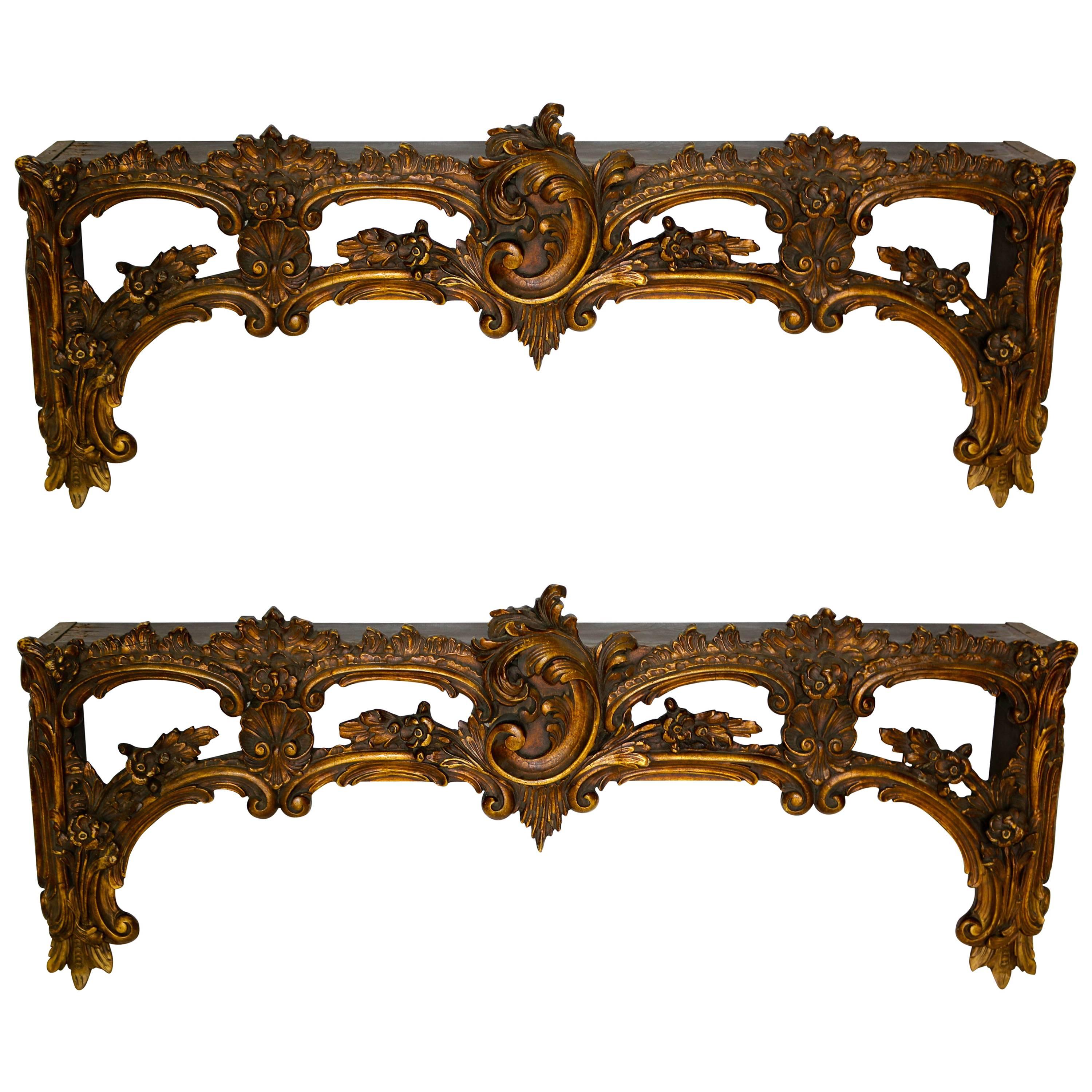 Pair of Heavily Carved French Antique Wood Pediment at 1stDibs | carved ...