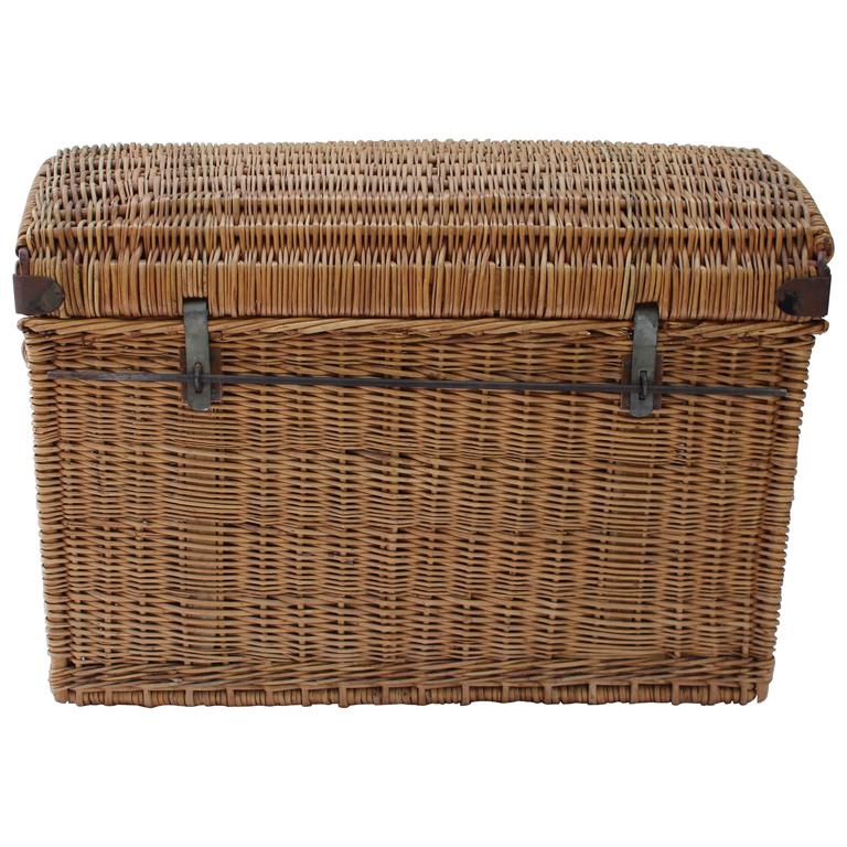Large Wicker Hamper at 1stDibs