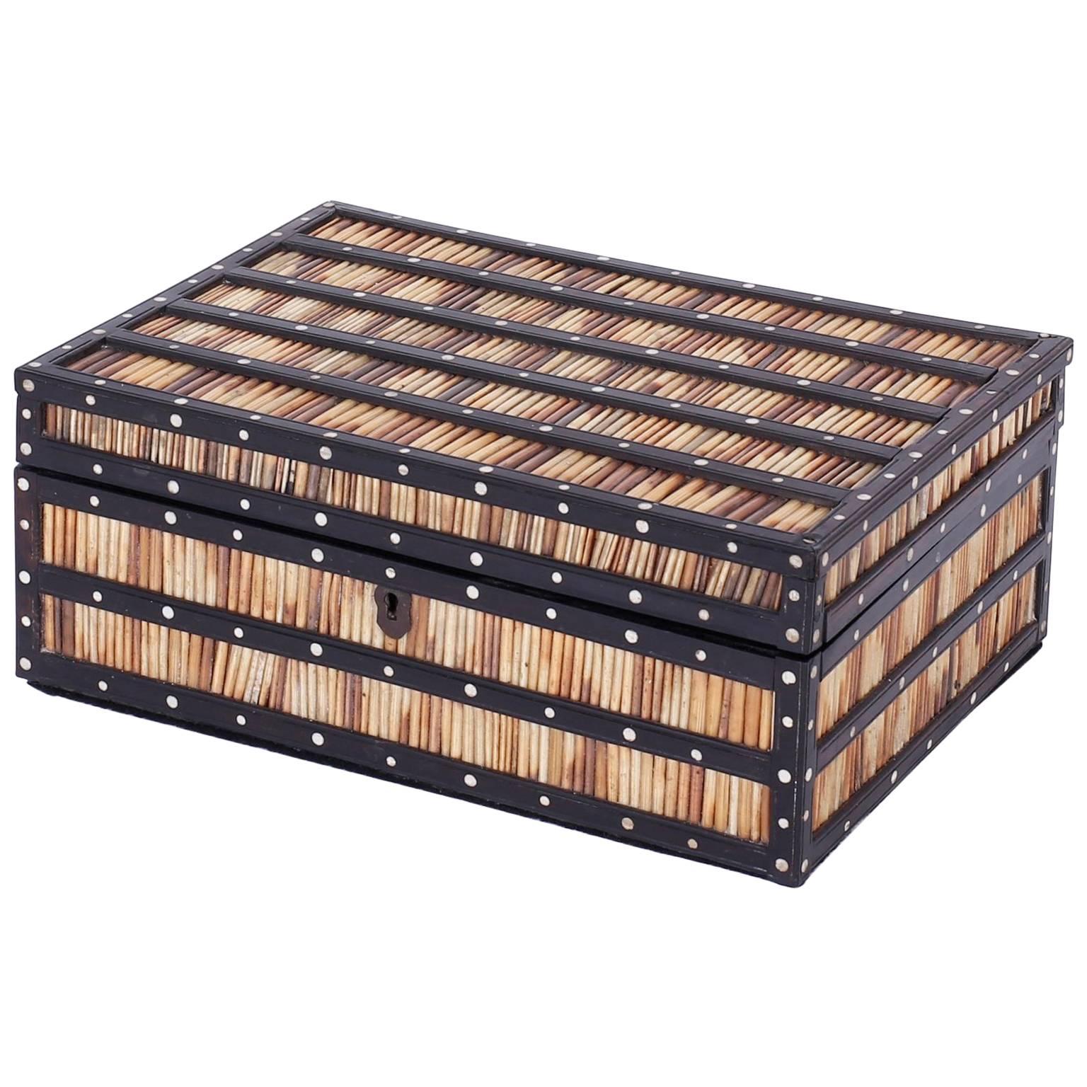 Antique Anglo Indian Porcupine Quill Decorative Box at 1stDibs ...