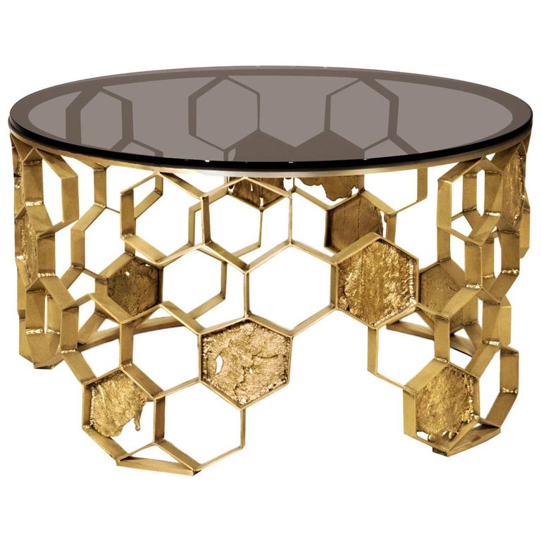 Bee Nest Coffee Table in Matte Brass Finish For Sale at 1stDibs | bee ...