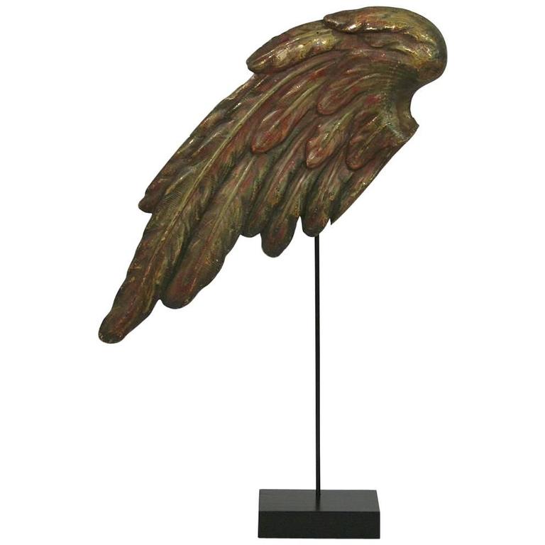 Large 18th Century, Italian Carved Wooden Wing of a Baroque Angel at ...