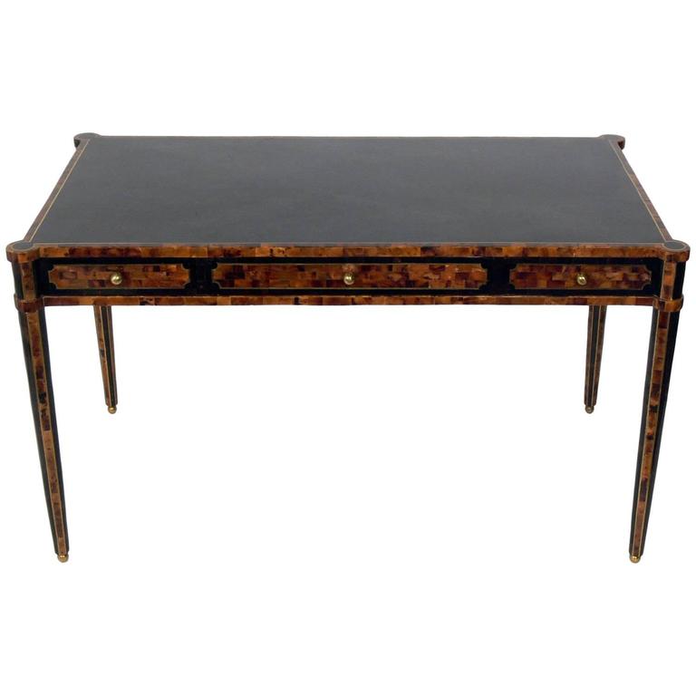 Glamorous Tessellated Horn Desk by Maitland Smith at 1stDibs