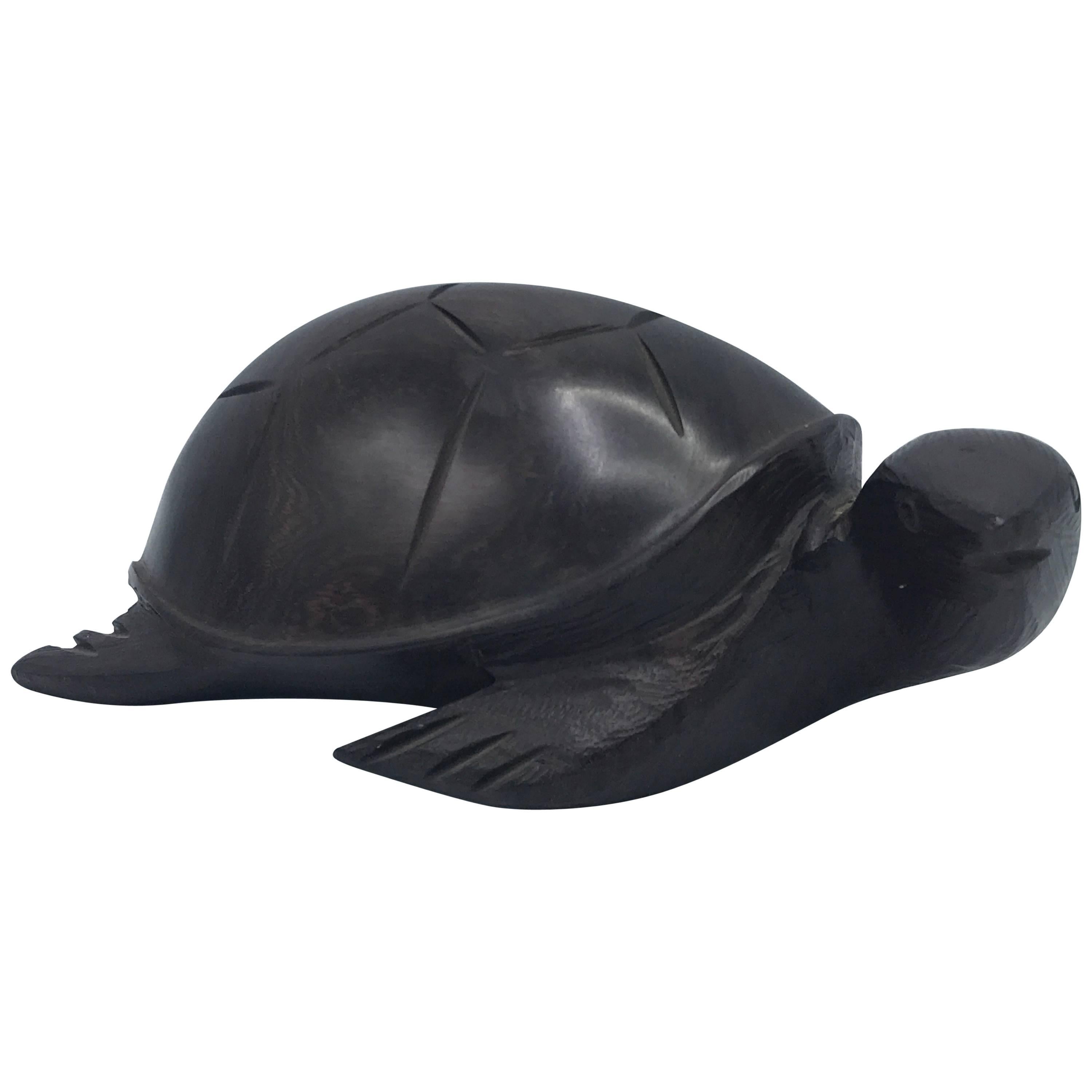 1950s Zebra-Wood Sea Turtle Sculpture at 1stDibs | wooden sea turtle ...