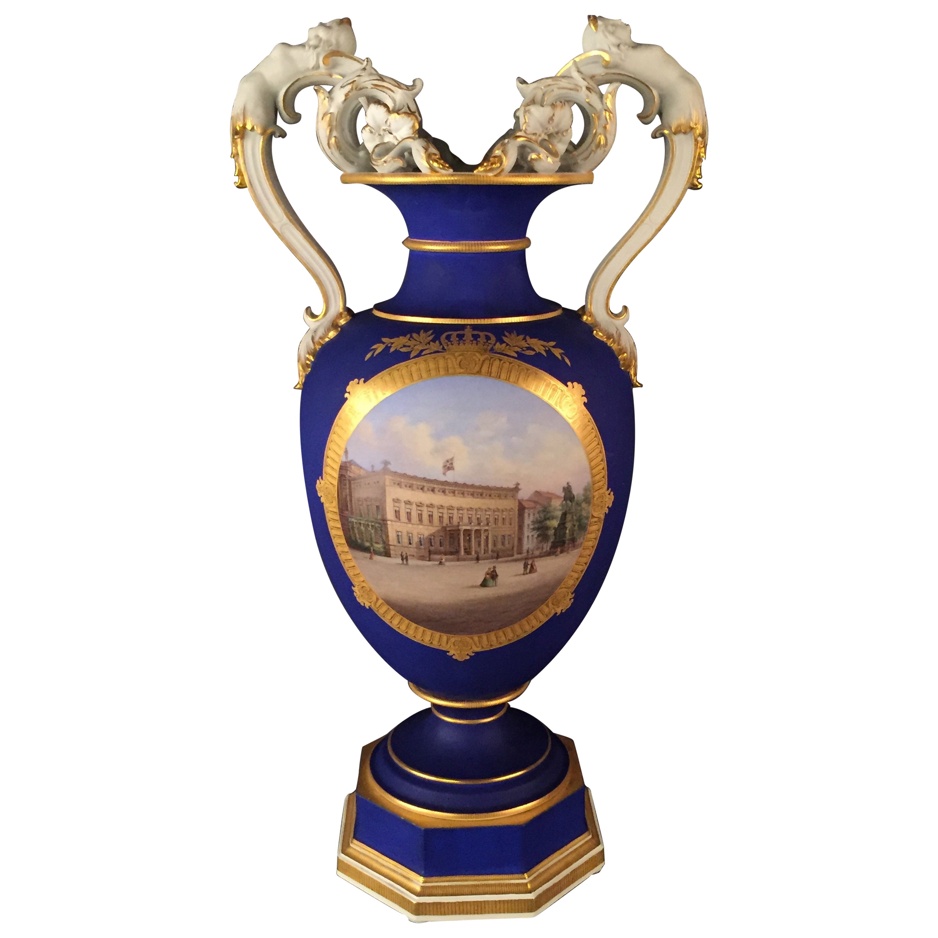 19th Century Huge KPM Berlin Vase Rare, Empire For Sale at 1stDibs