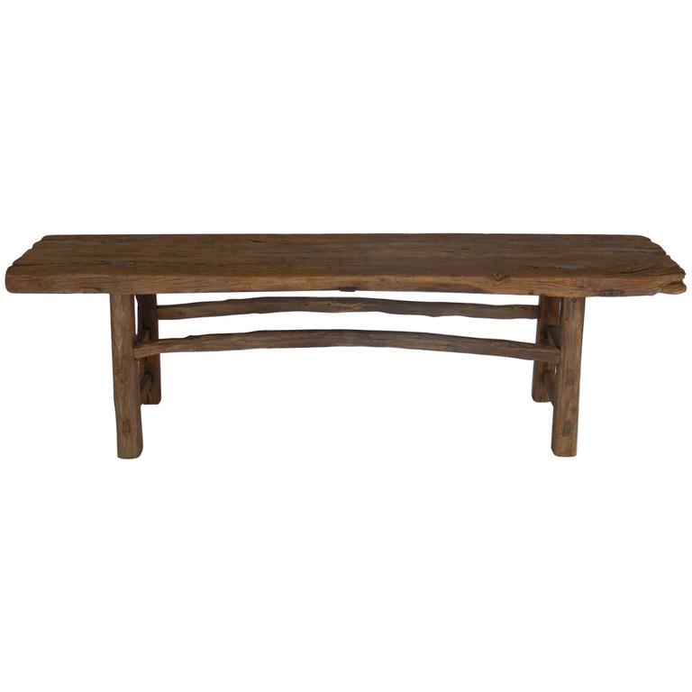 19th Century Elm Bench at 1stDibs | elm wood bench, old wood bench