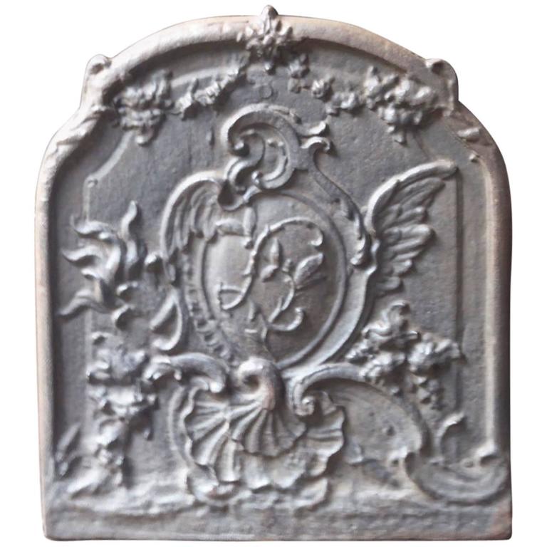 French Rococo Style Decoration Fireback at 1stDibs
