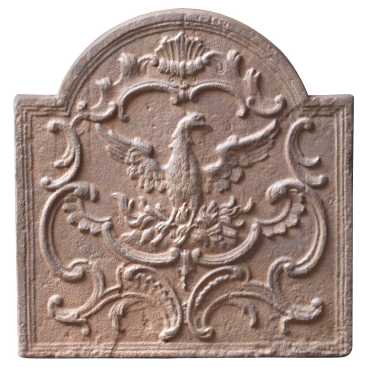 French Rococo Style Phoenix Fireback at 1stDibs