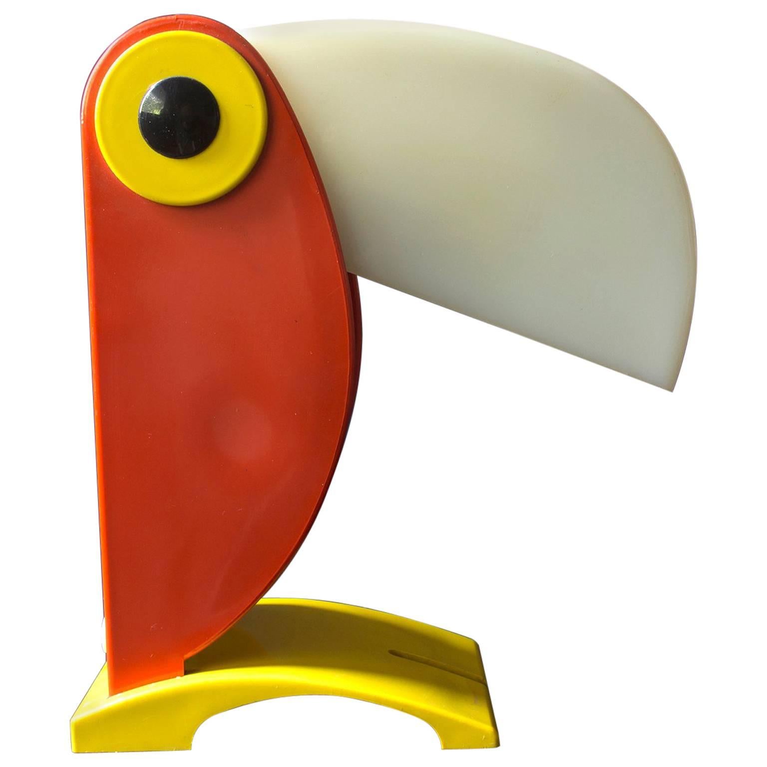 1968, Charming Toucan Table Lamp for OTF, Italy, Ferrari, at 1stDibs ...