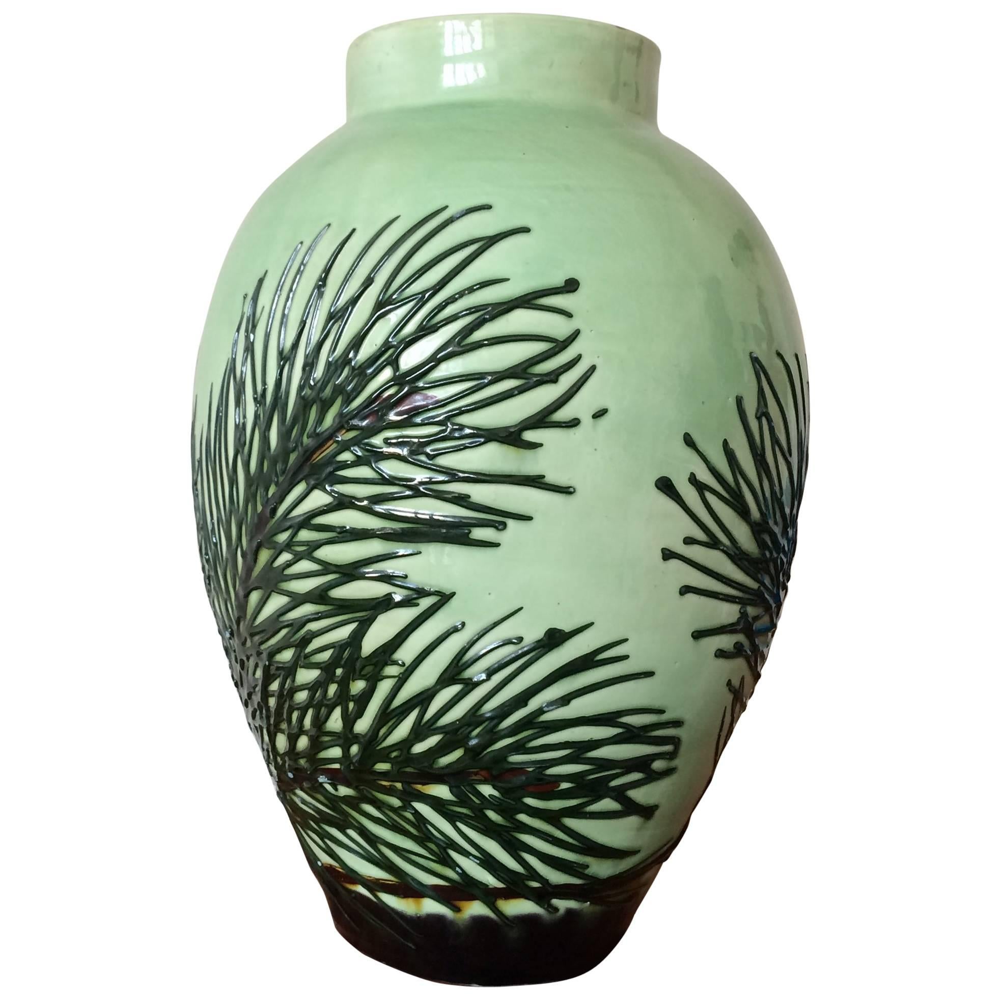 Max Laeuger, Vase with Pine Branch Decor, circa 1920 For Sale at 1stDibs